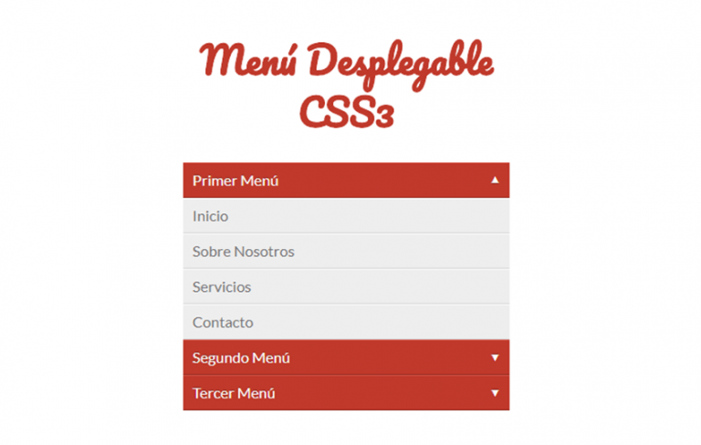 Cómo Crear un Menú Desplegable en CSS3 - Tu Web Creativa