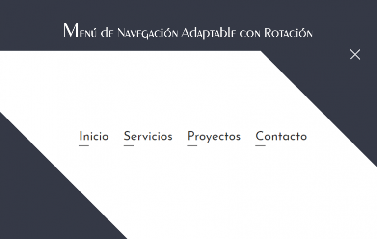 Menú de Navegación Adaptable con Rotación - Tu Web Creativa